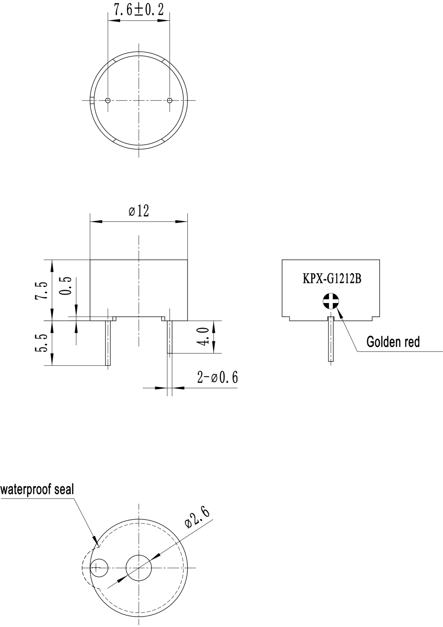 Magnetic Buzzer-KPX-G1212B - KEPO Tech
